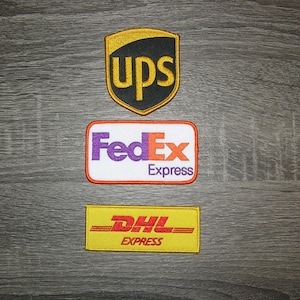 Worldwide Shipping UPS, DHL, Fedex Embroidered Iron on Patch - Etsy