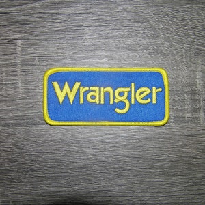 Wrangler Jeans Rodeo Racing Retro Style Embroidered Iron-on Patch 4" X ...