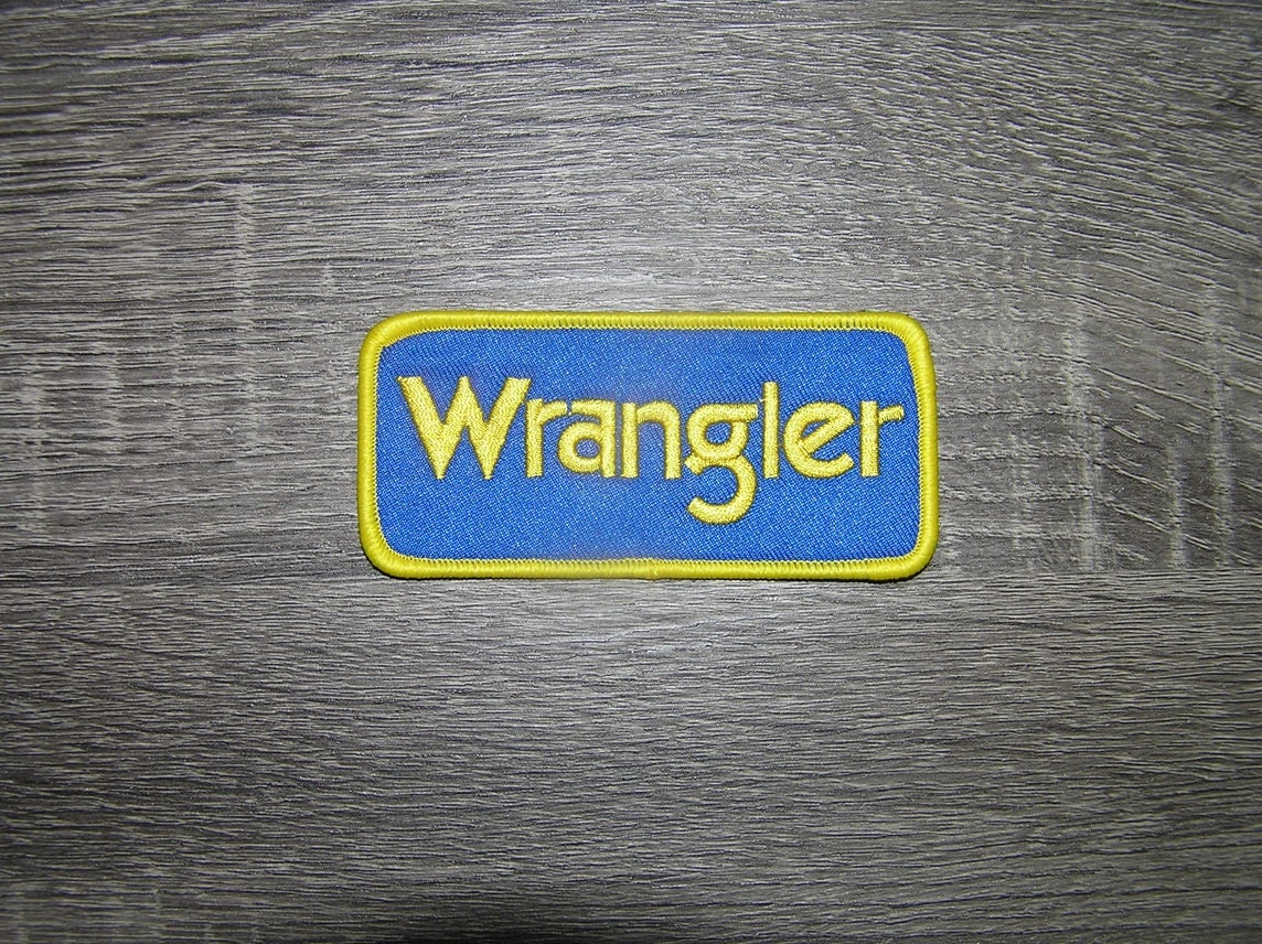 Wrangler Jeans Rodeo Racing Retro Style Embroidered Iron-on Patch 4 X 1 ...