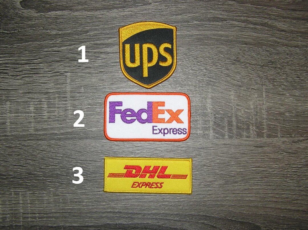Worldwide Shipping UPS, DHL, Fedex Embroidered Iron on Patch - Etsy