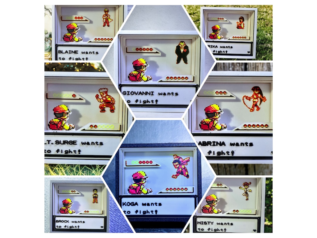 Pokemon Digital Download STL Files for 3D Printer Shadow Box Light Box ...
