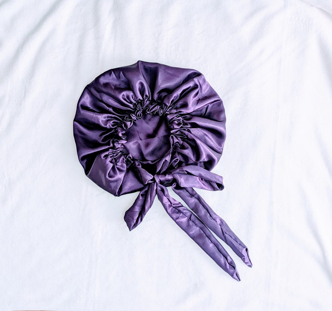 Large Round Bonnet With Elastic and Ties - Etsy