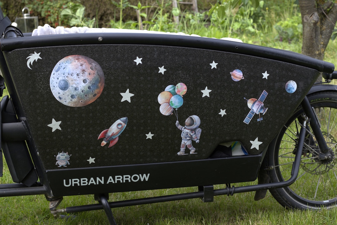 Cargo Bike Sticker Set Space With Reflective Stars - Etsy