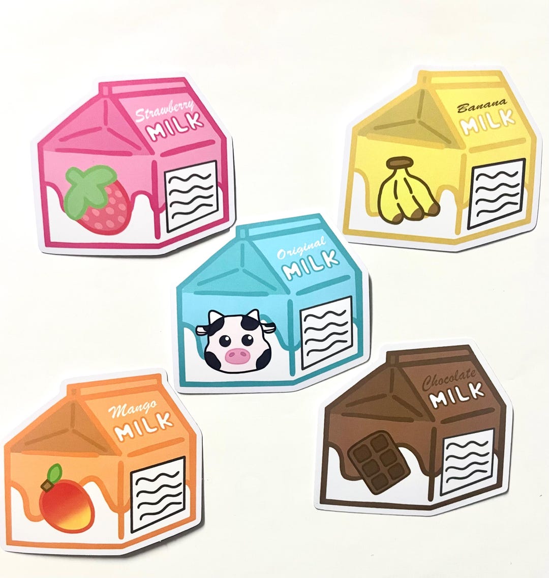 Cute Milk Stickers || Chocolate Milk || Banana Milk || Mango Milk ...