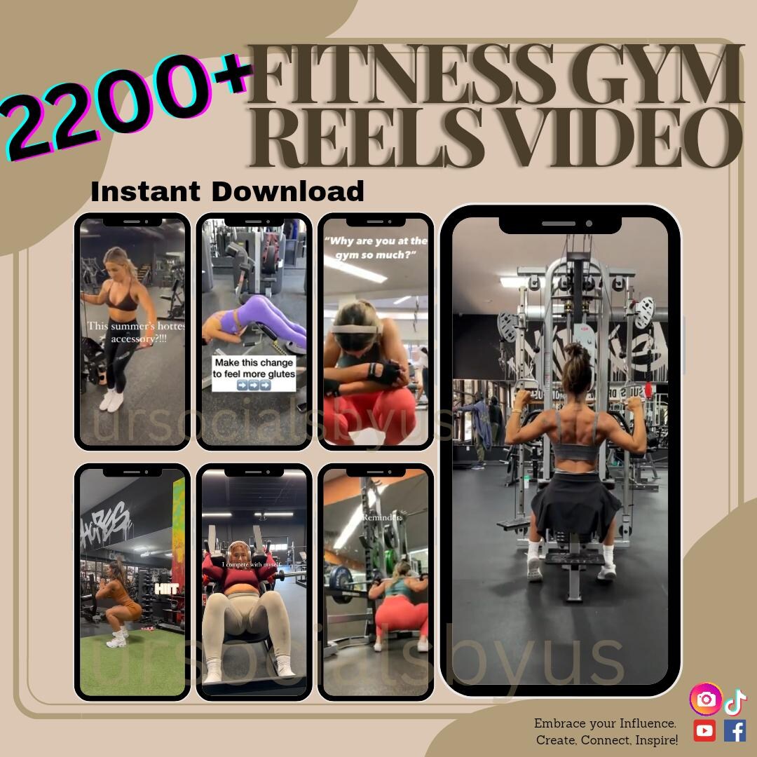 2200+ Gym Fitness Reels Bundle | Viral Reels | Reels Content Ideas ...