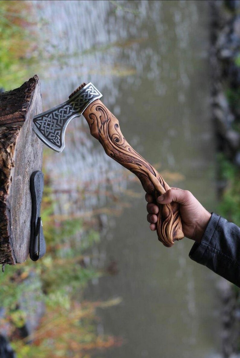Handmade Eagle Viking Axe: Custom Celtic Norse Design - Etsy