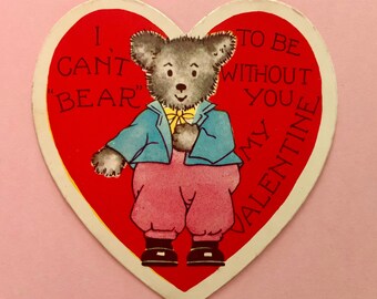 Teddy Bear Shaped Card - Etsy