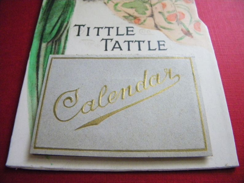 Vintage Tittle Tattle Calendar Backing With Parrot and Cat - Etsy