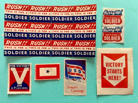 Vintage Lot of WW2 Era Mailing Labels Rush This is for a - Etsy
