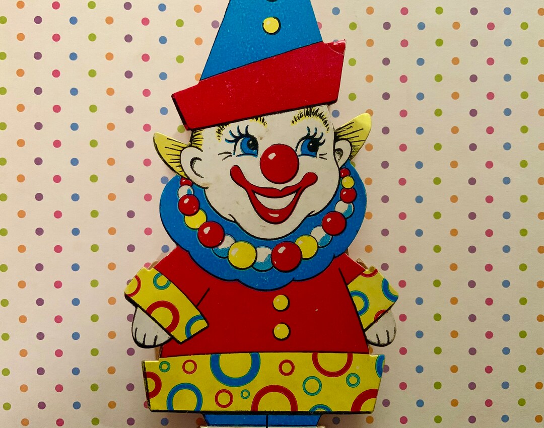 Vintage Candy Box Clown Shaped Empty Cardboard Box Creepy Clown - Etsy