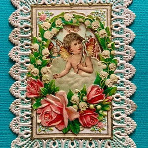 Vintage Victorian Era Valentines Day Card With Fancy Envelope Dated ...