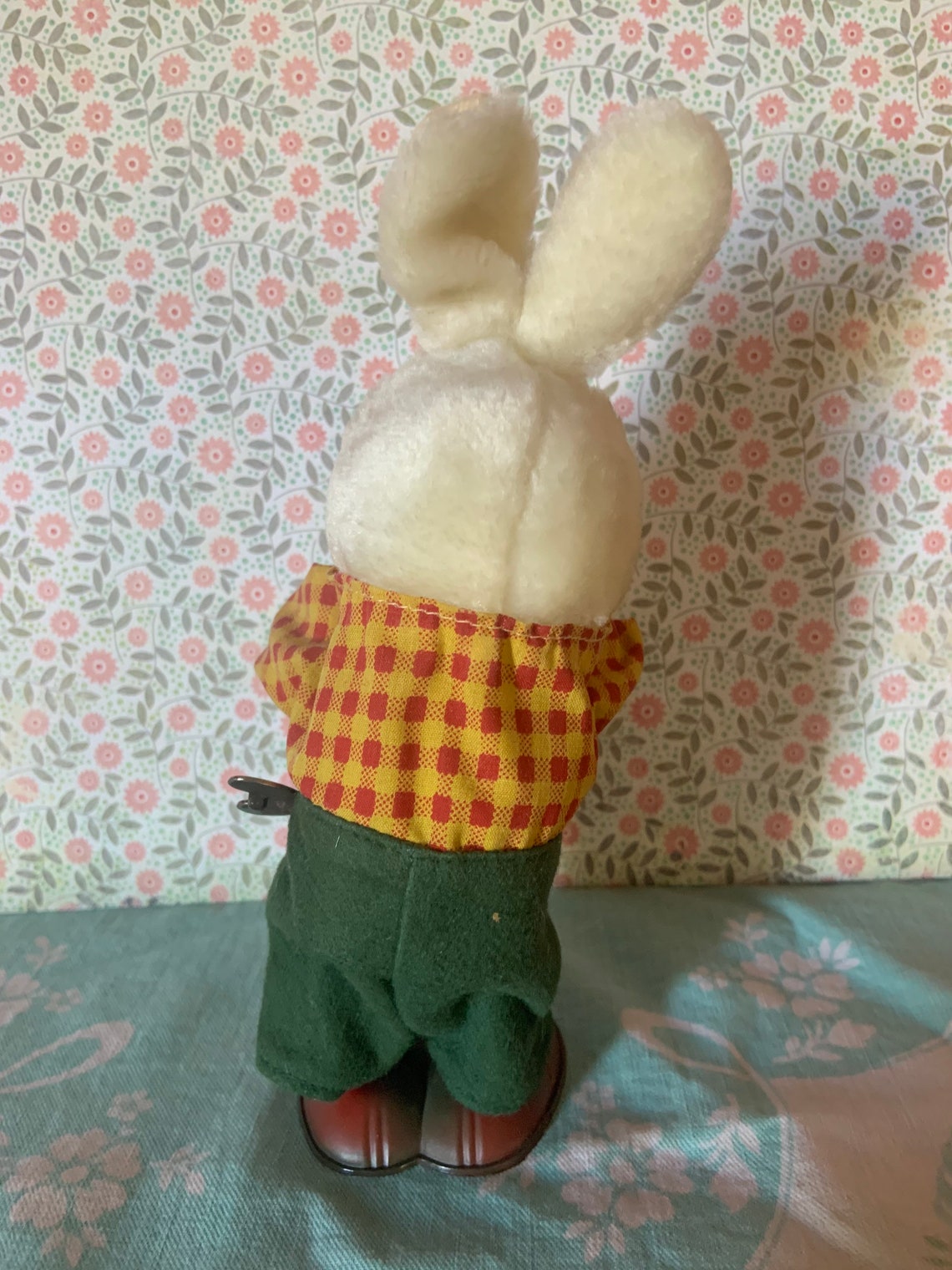 Vintage Mechanical Wind up Bunny Rabbit Playing Cymbals Anthropomorphic ...