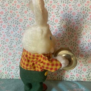 Vintage Mechanical Wind up Bunny Rabbit Playing Cymbals Anthropomorphic ...