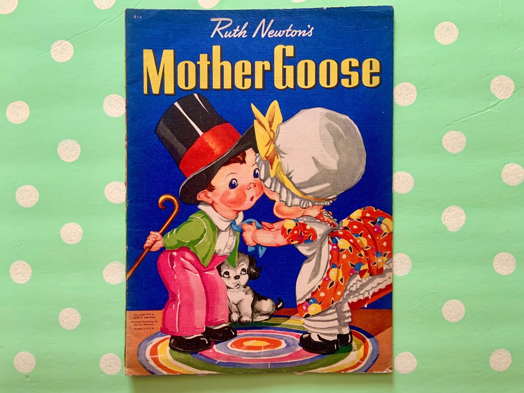 Large Vintage Book Ruth Newton's Mother Goose Whitman Publishing 1943 ...