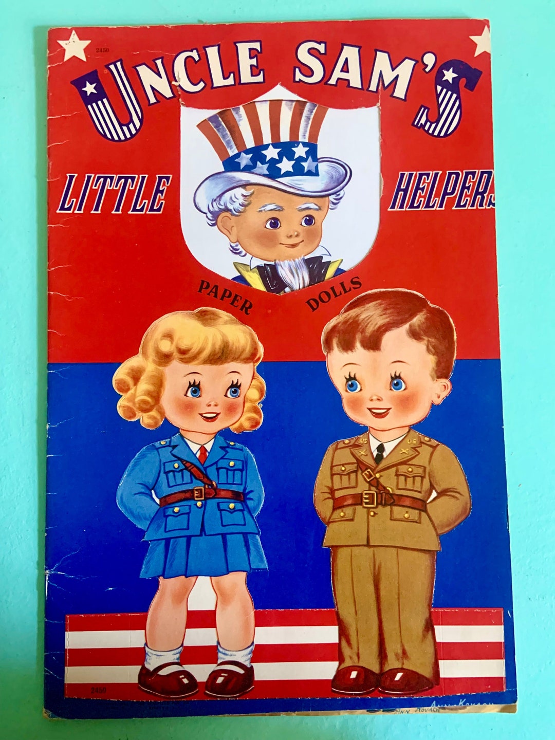 Vintage 1943 Original Uncle Sam's Little Helpers Paper Doll Book ...