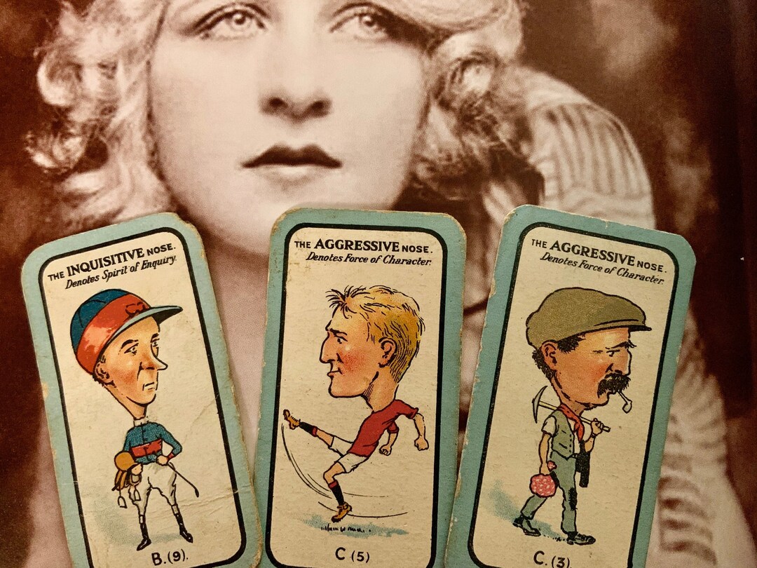 3 Vintage 1927 Game Cards Tobacco Cigarette the Nose Game Swap Cards - Etsy