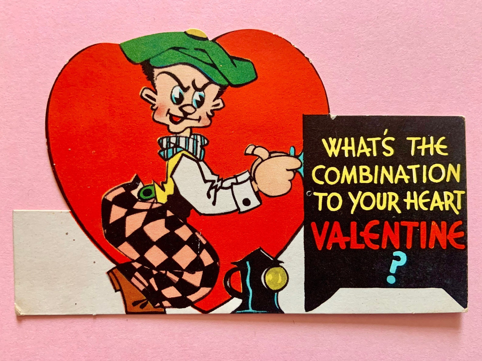 Vintage Valentines Day Card Thief Opening Safe Criminal Safe Cracker - Etsy