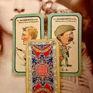 3 Vintage 1927 Game Cards Tobacco Cigarette the Nose Game Swap Cards - Etsy
