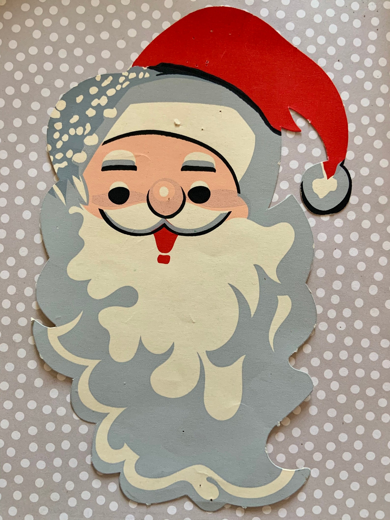 Vintage Santa Claus Cut Out Wall Decor Screen Printed - Etsy