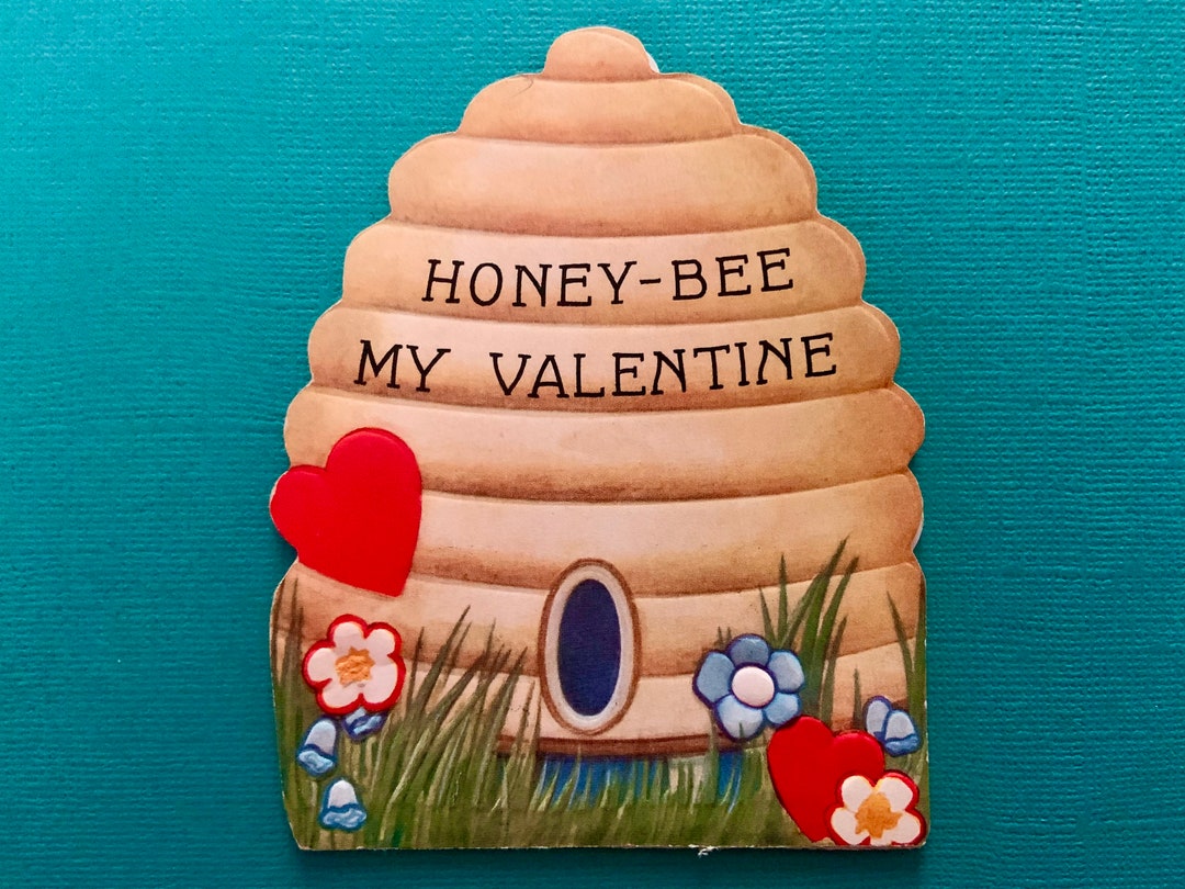 Vintage Unused Figural Valentines Day Card Honey Bee My Valentine ...