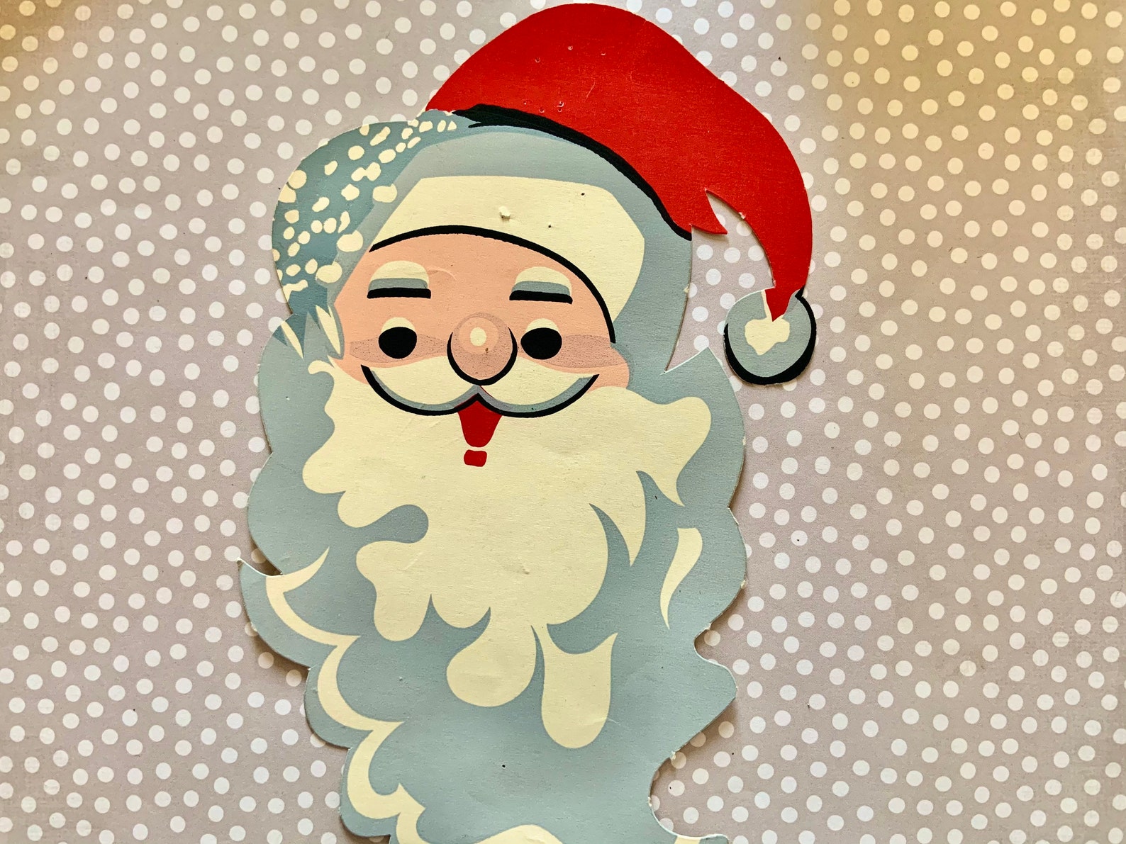 Vintage Santa Claus Cut Out Wall Decor Screen Printed - Etsy