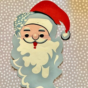 Vintage Santa Claus Cut Out Wall Decor Screen Printed Classroom ...