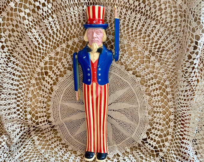 Large Vintage Uncle Sam Figure With Rotating Arms Yard Art Whirligig ...