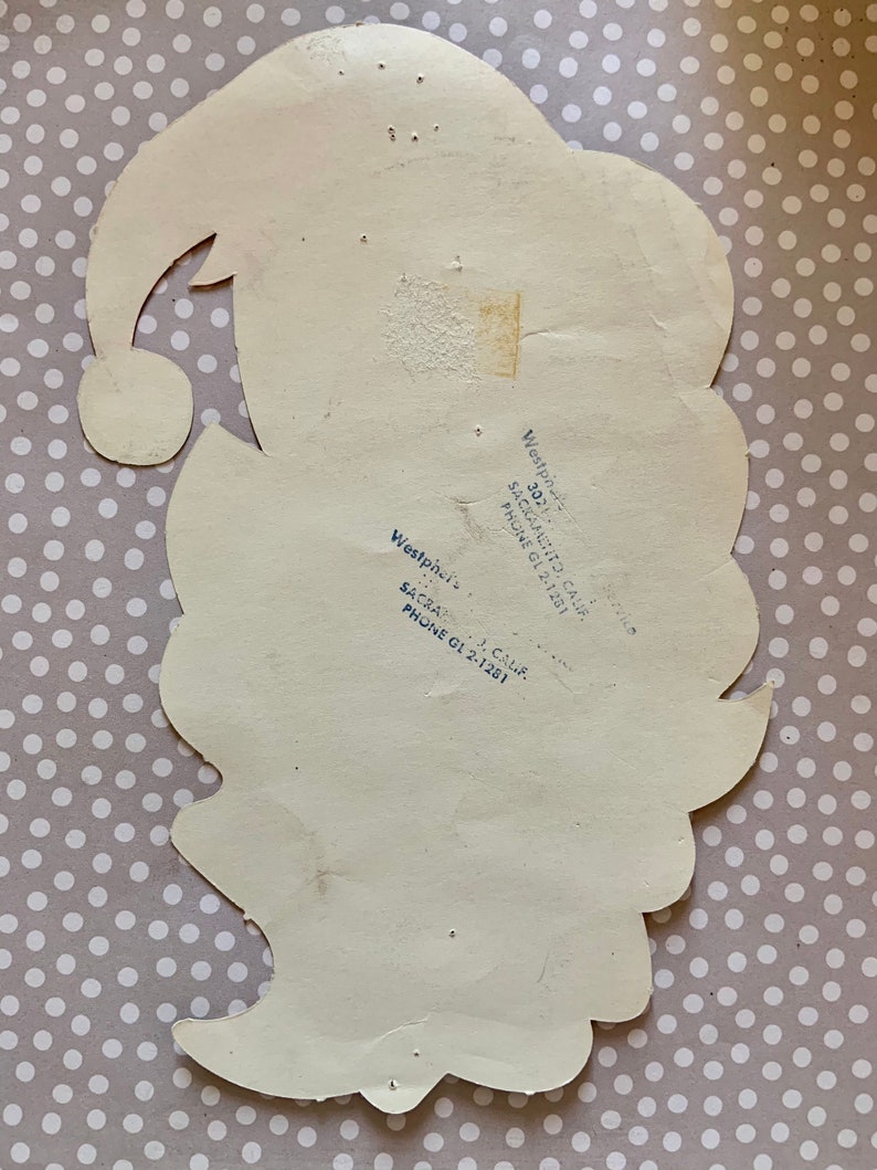 Vintage Santa Claus Cut Out Wall Decor Screen Printed - Etsy