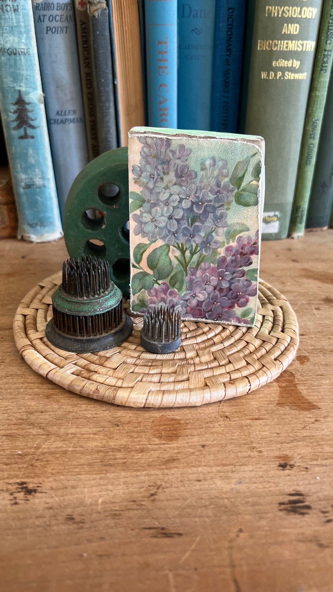 Vintage Lilacs Floral Flowers Block Sign Wood Rustic Tray Cottage ...