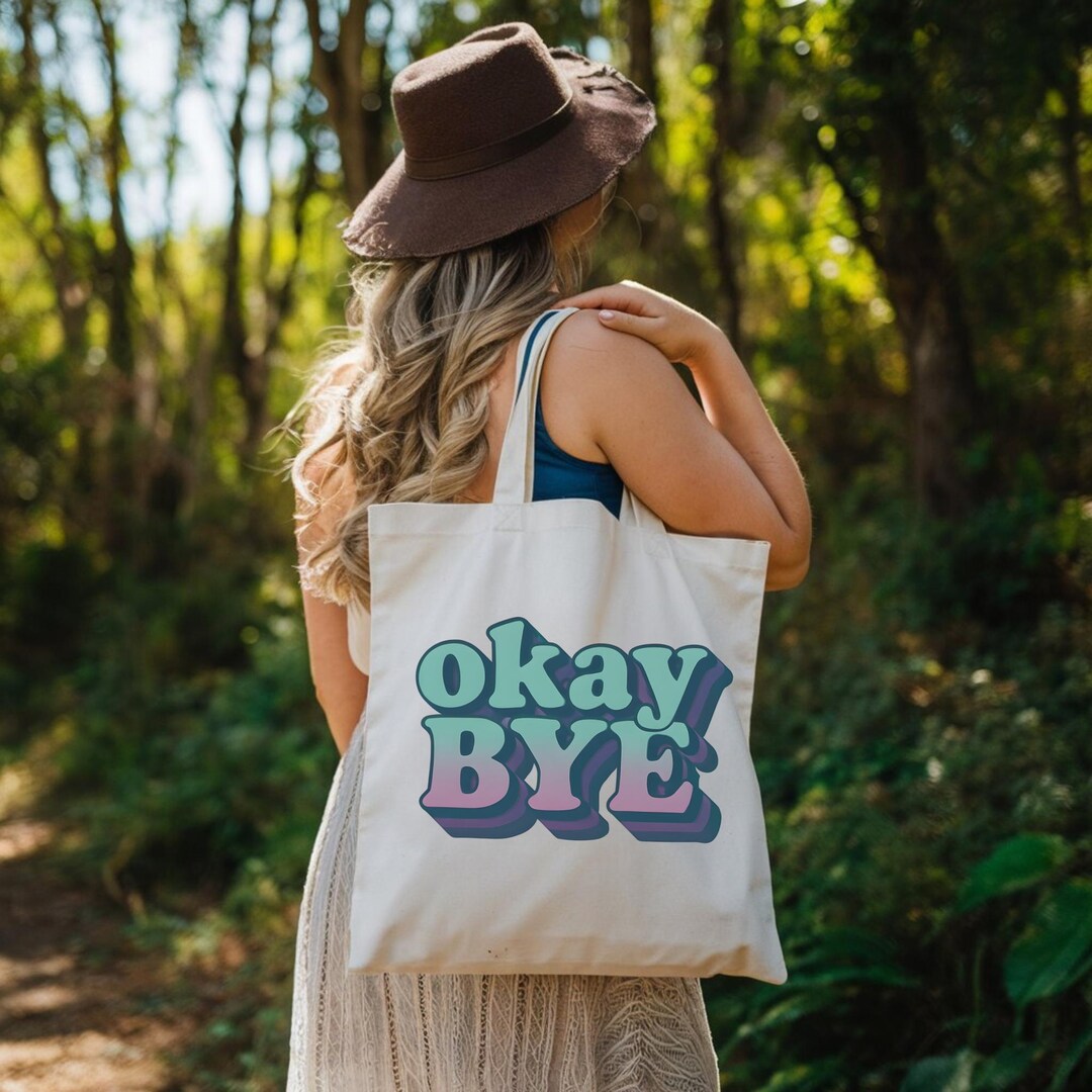 Sarcastic Quote Tote Bag, Funny Canvas Shopping Bag, Teal to Purple ...