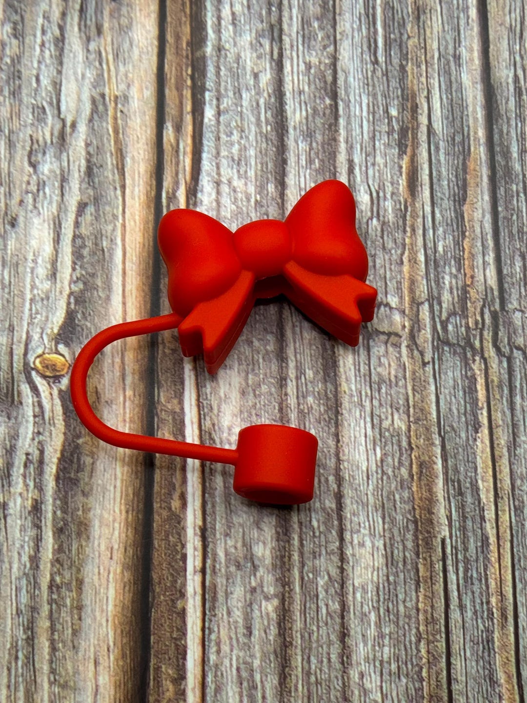 Red Bow Straw Topper - Etsy