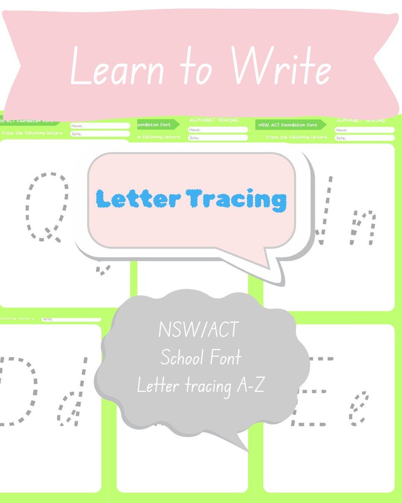 Printable Kids Alphabet Workesheet, for Kindergarten, 1st Grade Learn ...