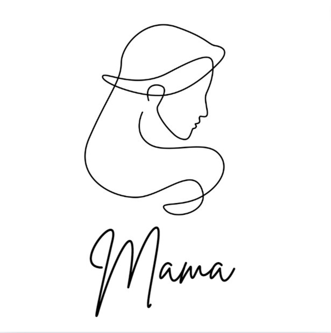 Mama Line Art SVG/PNG - Etsy