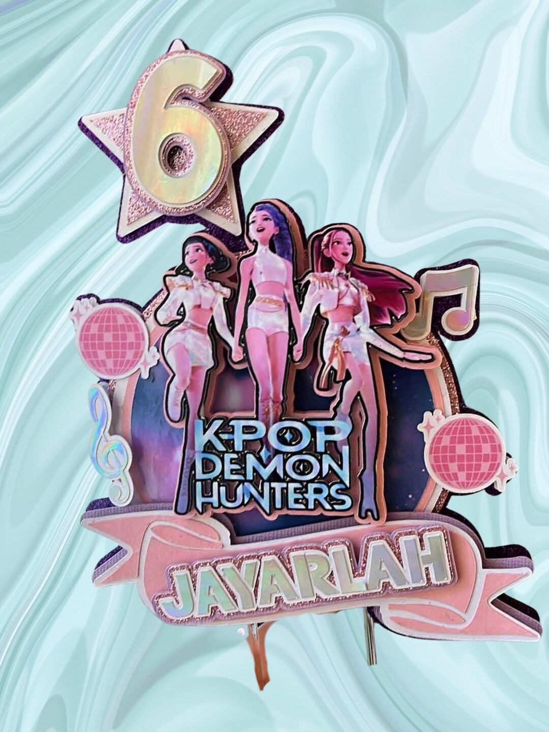 Personalised K-pop Cake Topper - Etsy