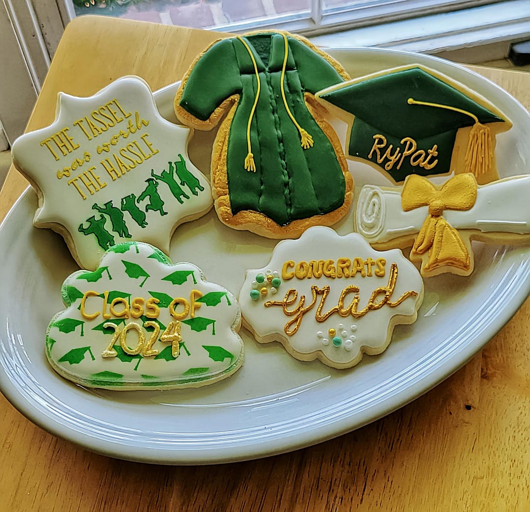 Graduation Cookie Favors, Grad Party Cookies, Graduation Royal Icing ...