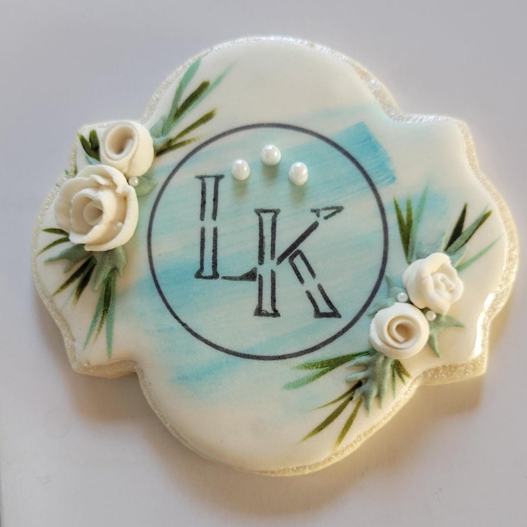 Custom Monogram Wedding Cookies, Elegant Wedding Cookie Favors - Etsy