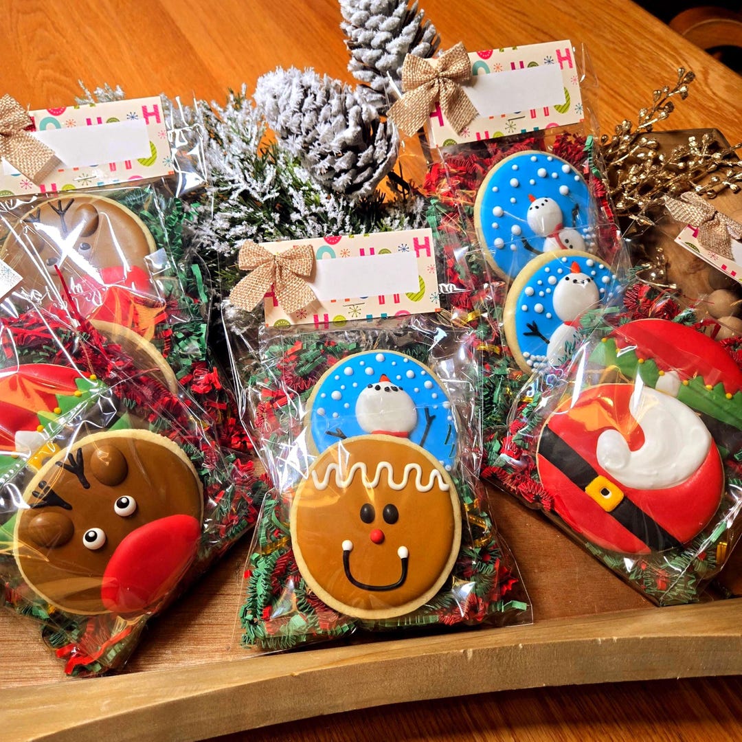 Christmas Cookie Gift Packs: Festive Holiday Cookies, 3 per Pack - Etsy