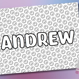 Custom Name Coloring Page Digital Template for Kids | Personalized ...
