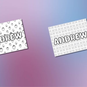 Custom Name Coloring Page Digital Template for Kids | Personalized ...