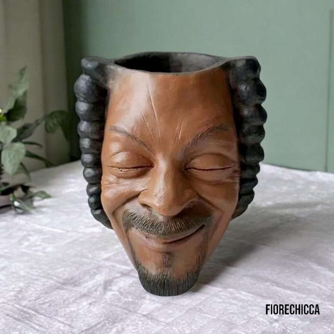Snoop Dogg Face Planter, Funny Celebrity Plant Pot for Indoor Plants ...