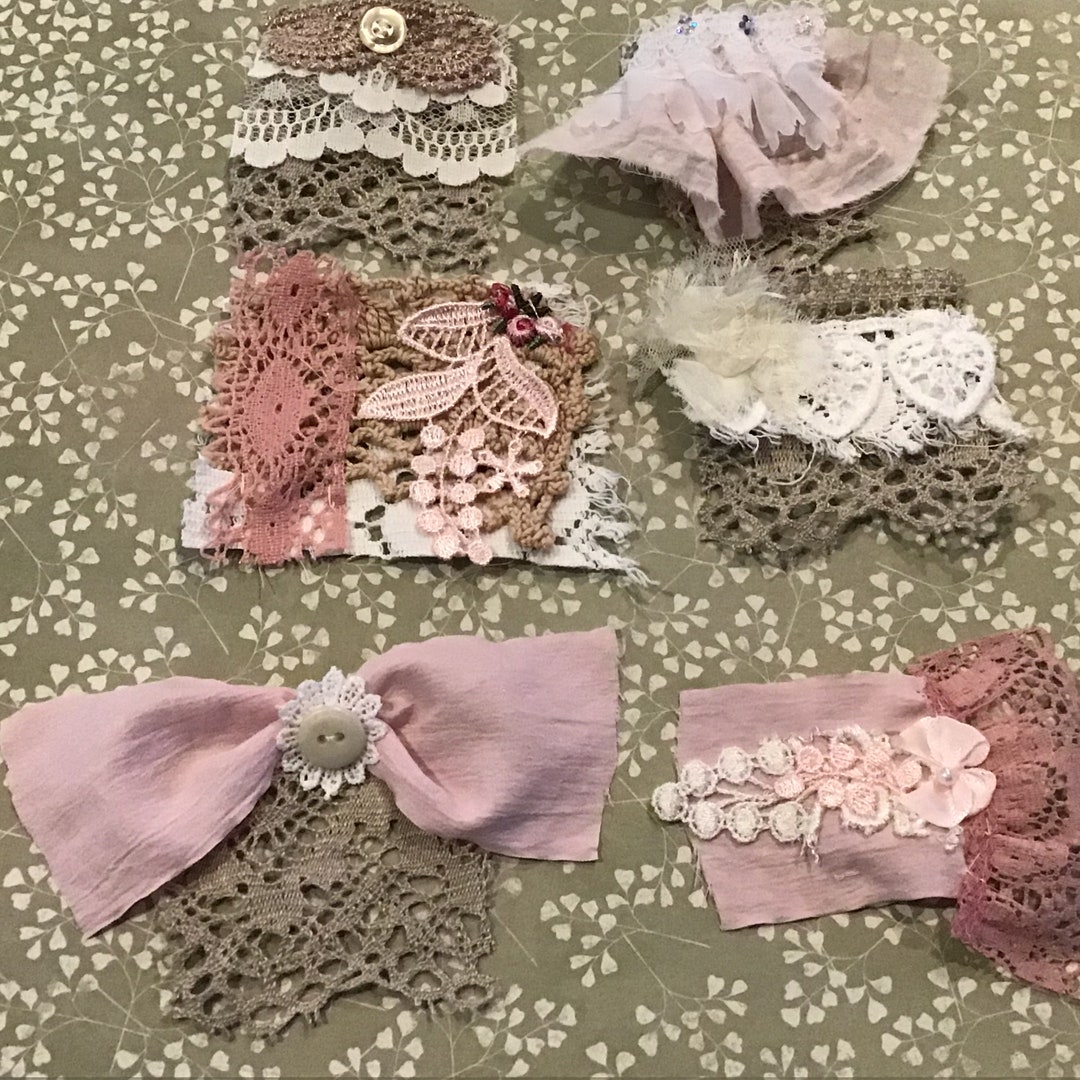 Lace and Appliqué Clusters, Pink Clusters, Fabric Clusters, Lace ...