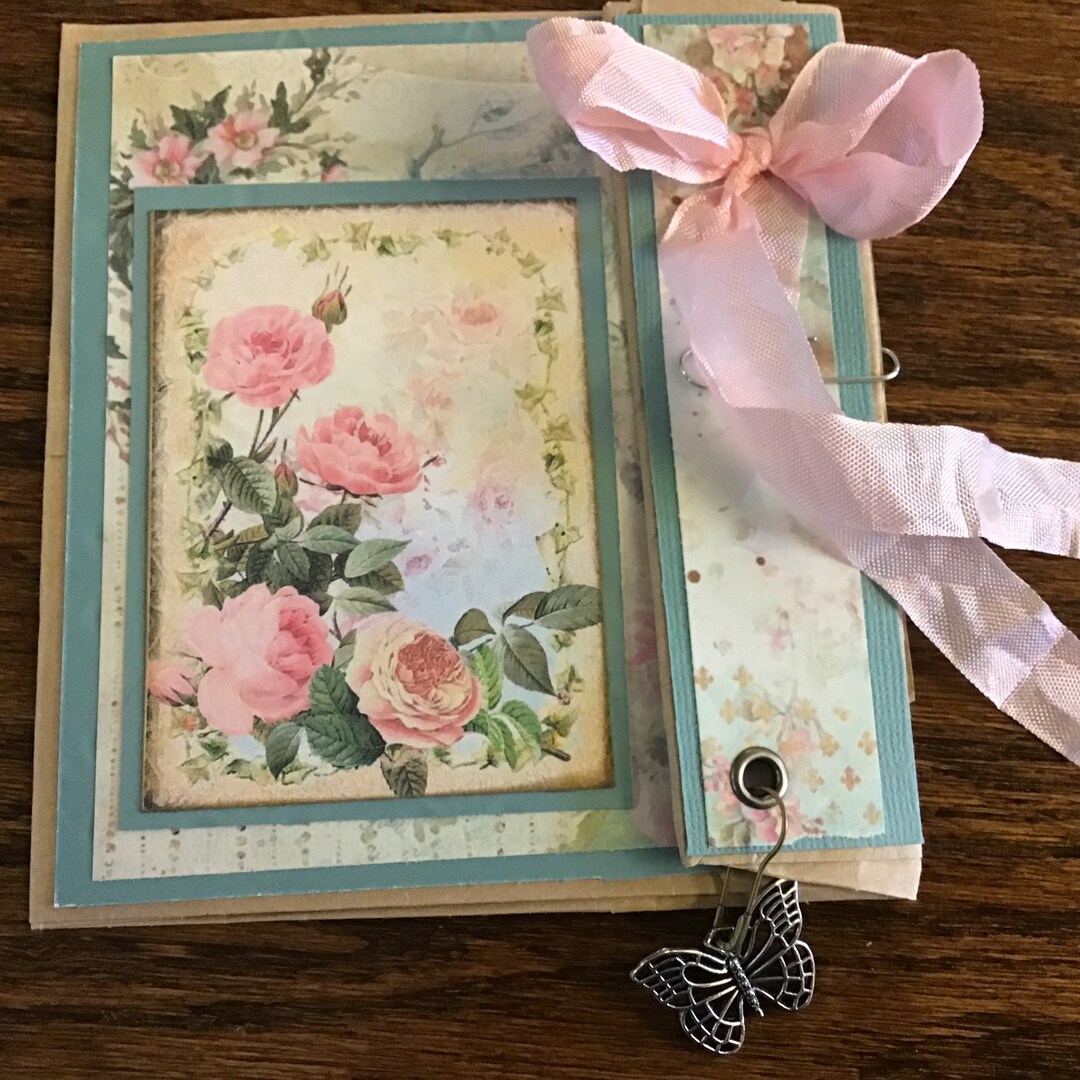 Beautiful Over the Page Pocket, Embellished Journal Pocket, Floating ...
