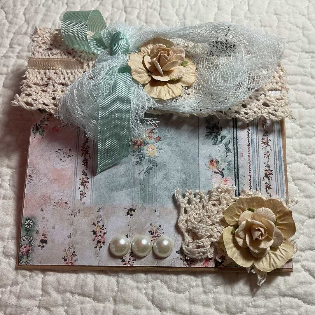 Beautiful Over the Page Pocket, Embellished Journal Pocket, Floating ...