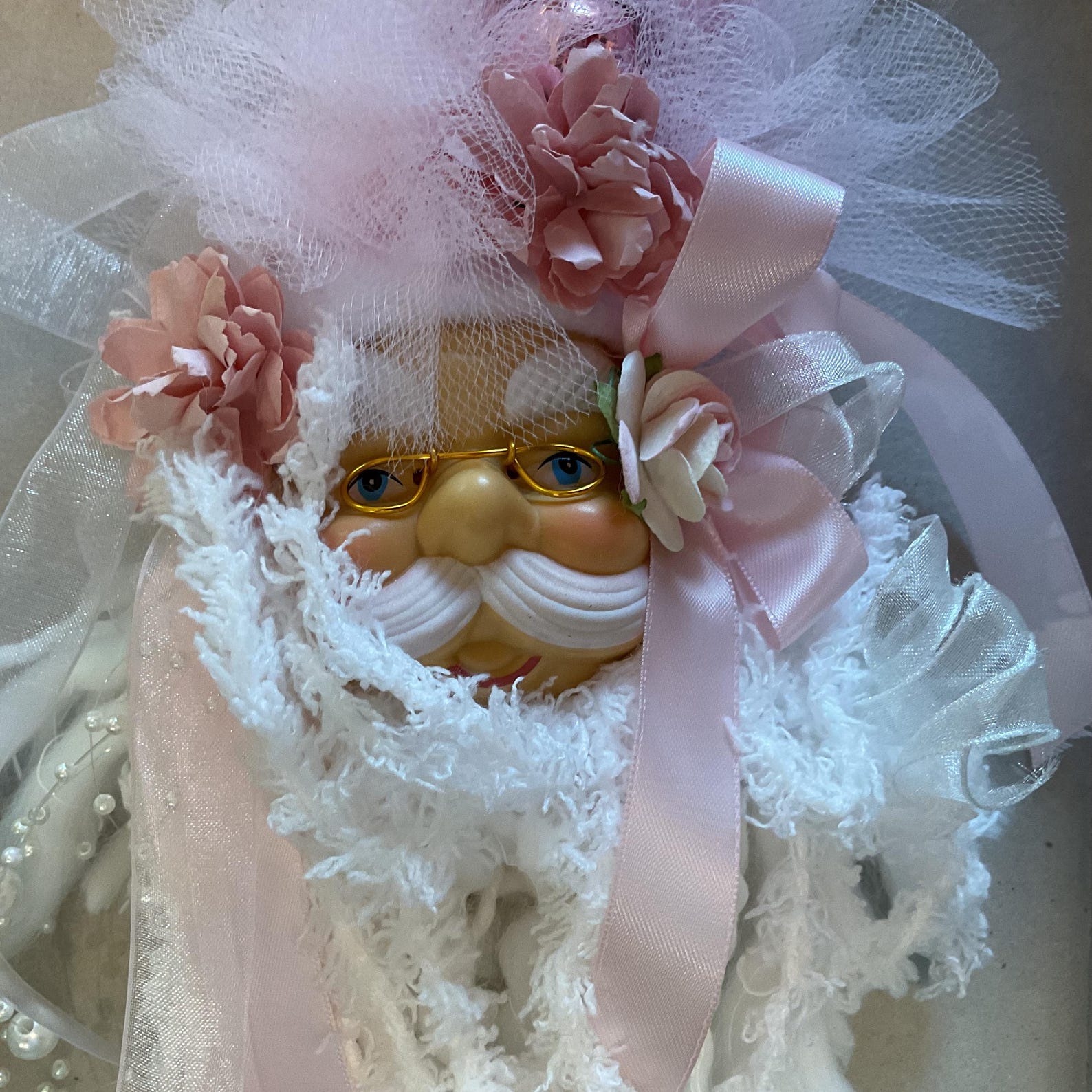 Santa Tree Topper, Christmas Tree Ornament, Santa Tree Topper ...