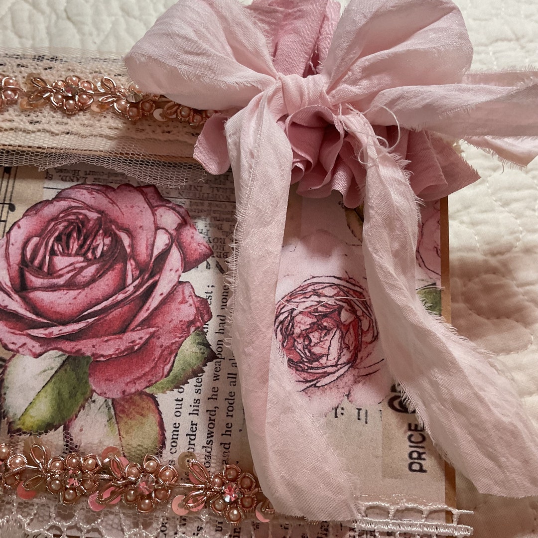 Beautiful Over the Page Pocket, Embellished Journal Pocket, Floating ...