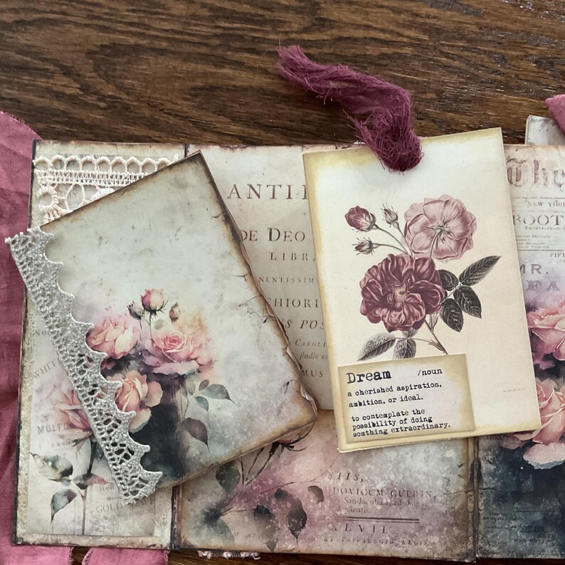 Lovely Floral Folder, Vintage Inspired Stand Alone Journal Folder ...