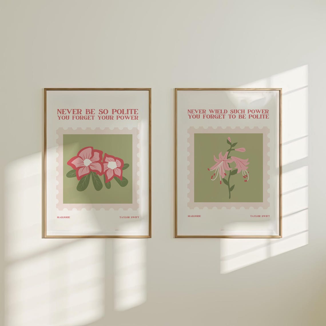 Marjorie Prints, Taylor Swift Poster Set, Flowers Coquette Room Decor ...