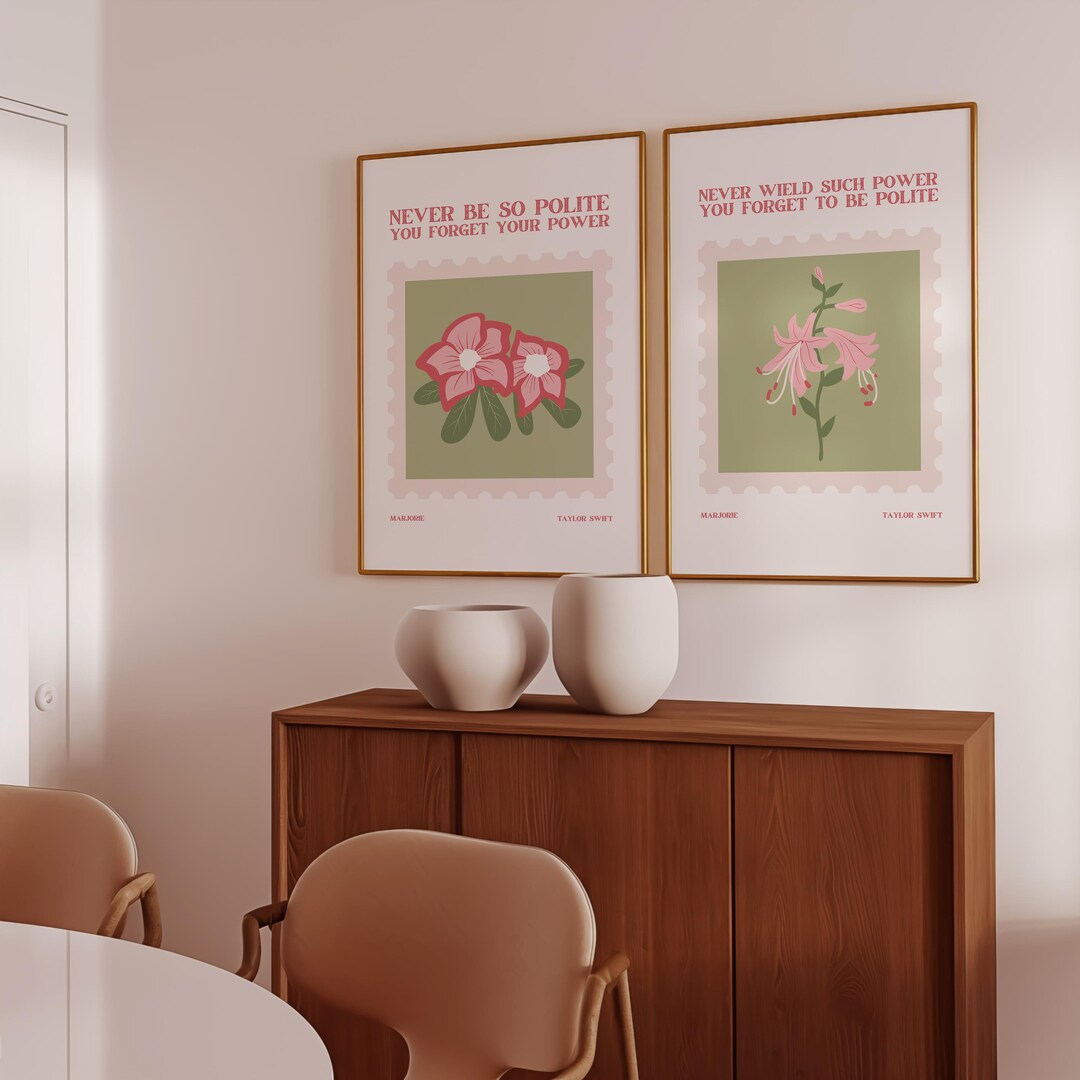 Marjorie Prints, Taylor Swift Poster Set, Flowers Coquette Room Decor ...