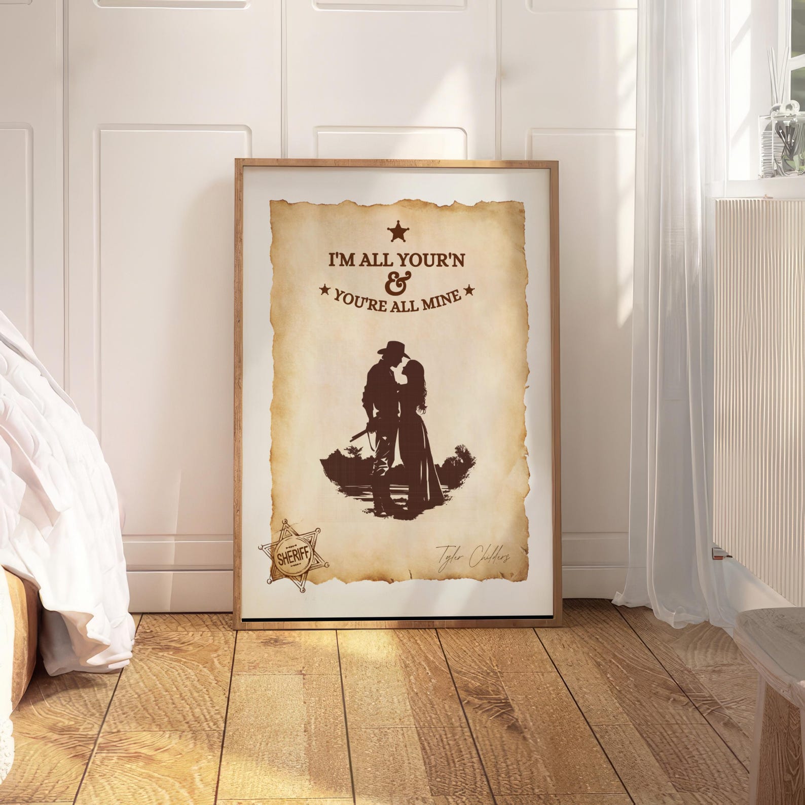 Tyler Childers Poster, All Yourn Lyrics Print, Country Music Prints ...