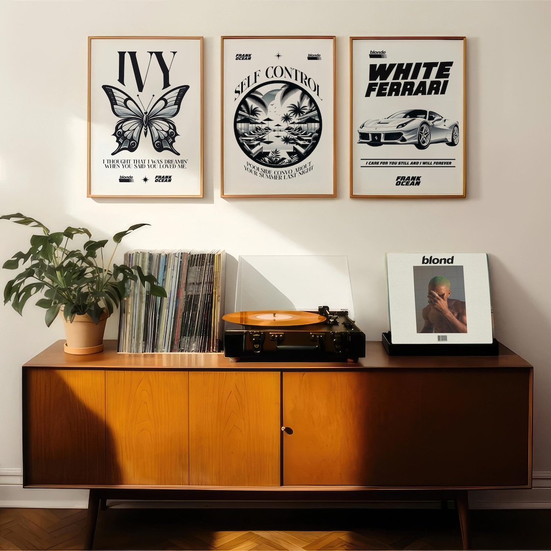 Frank Ocean Poster, Set of 3 Blonde Wall Art Bundle, Retro Room Decor ...